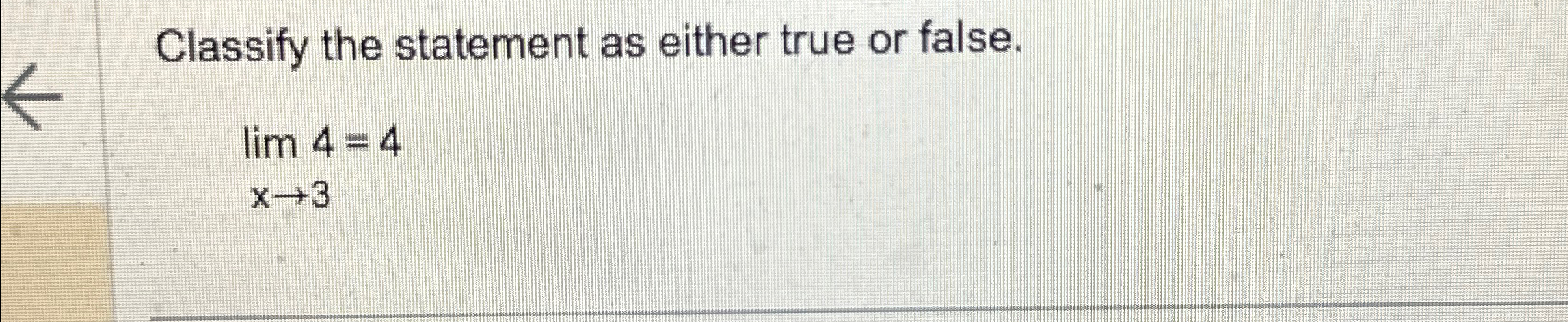 Solved Classify the statement as either true or | Chegg.com