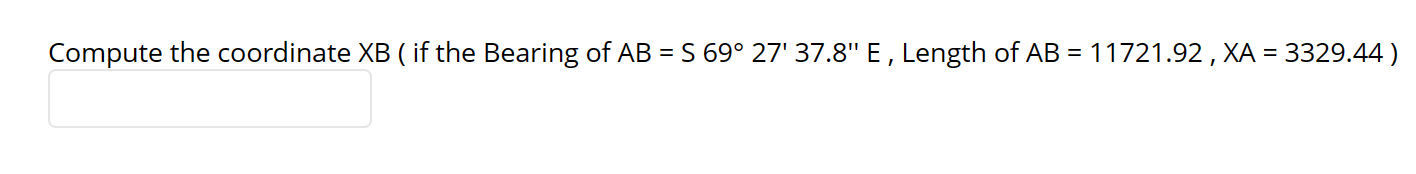 Solved Compute the Bearing of line AB ( ﻿in decimal form) ( | Chegg.com