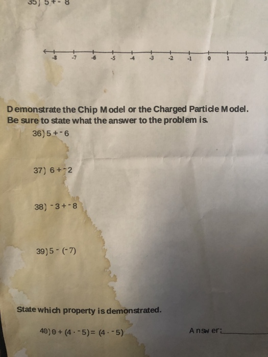 Solved 35) 5+- 8 Demonstrate the Chip Model or the Charged | Chegg.com