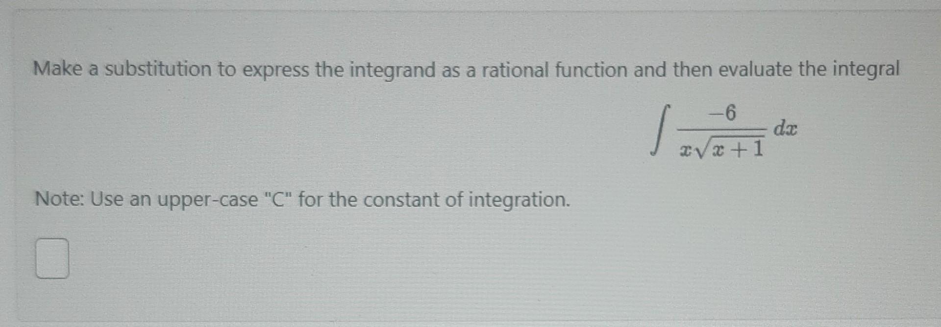 Solved Make a substitution to express the integrand as a | Chegg.com