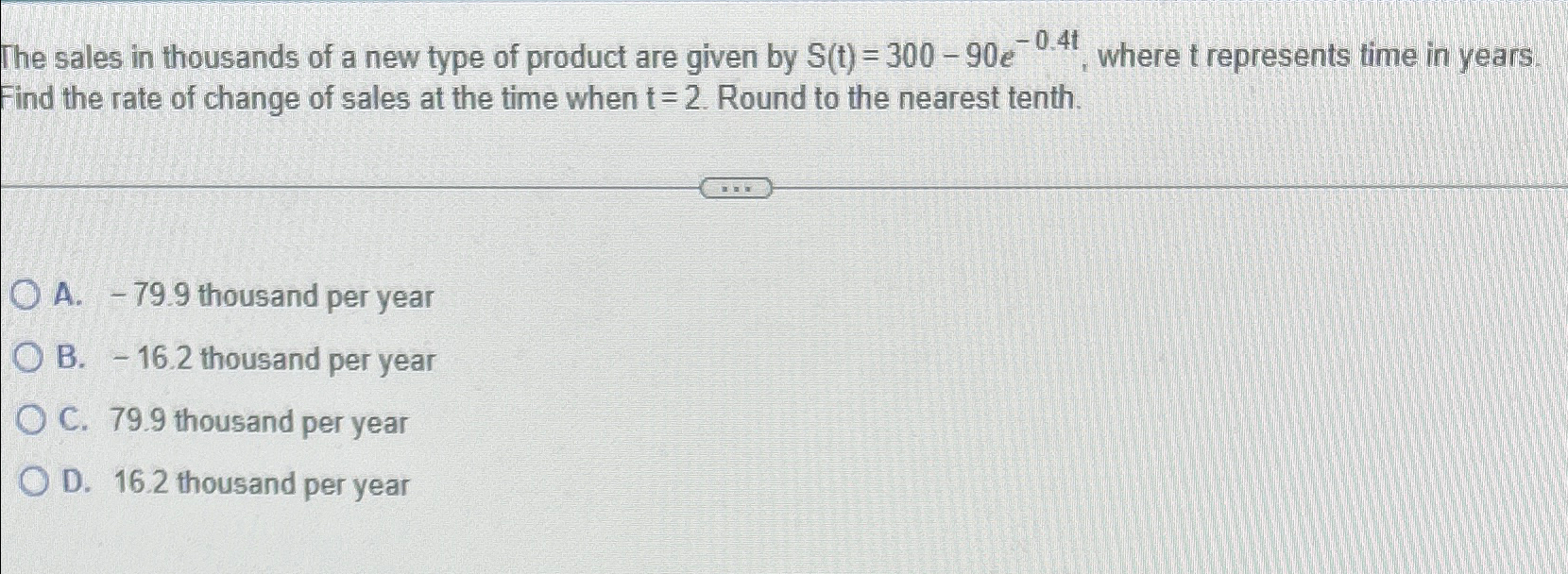 Solved The sales in thousands of a new type of product are | Chegg.com