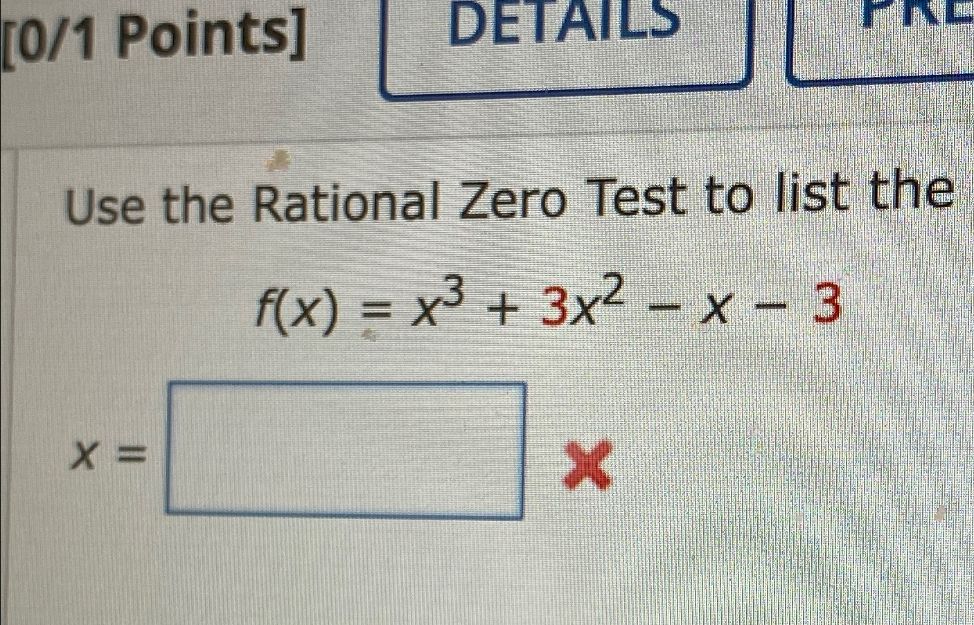 Solved Use the Rational Zero Test to list | Chegg.com
