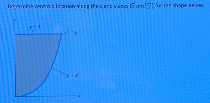 Solved Determine centroid location along the x and y axes | Chegg.com