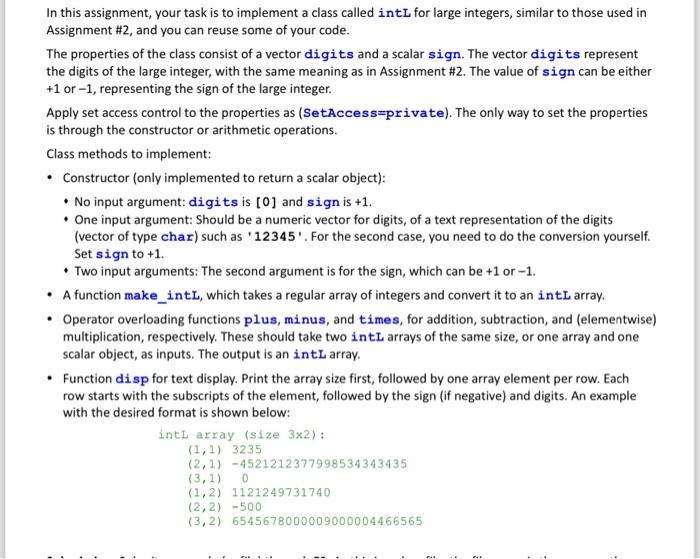 Solved In this assignment, your task is to implement a class | Chegg.com