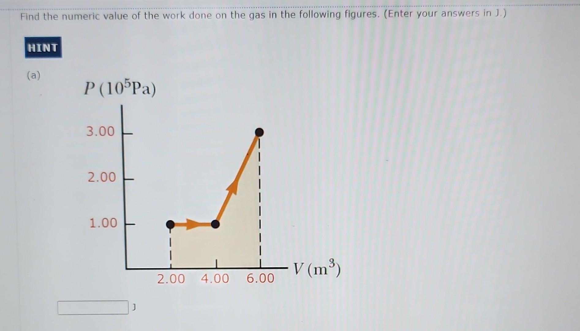 Solved Find the numeric value of the work done on the gas in | Chegg.com