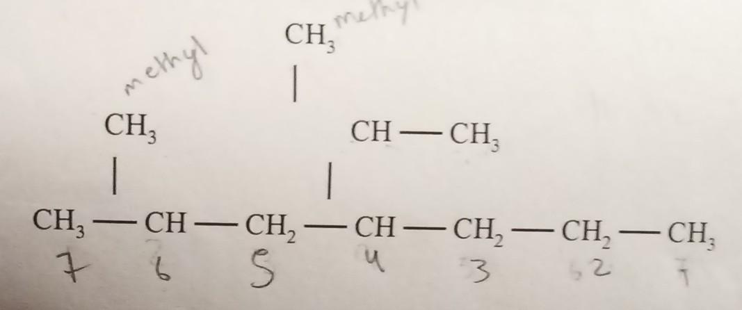 Solved methyl me CH, 1 CHZ CH — CH | - CH – CH2 – CH – CH2 – | Chegg.com