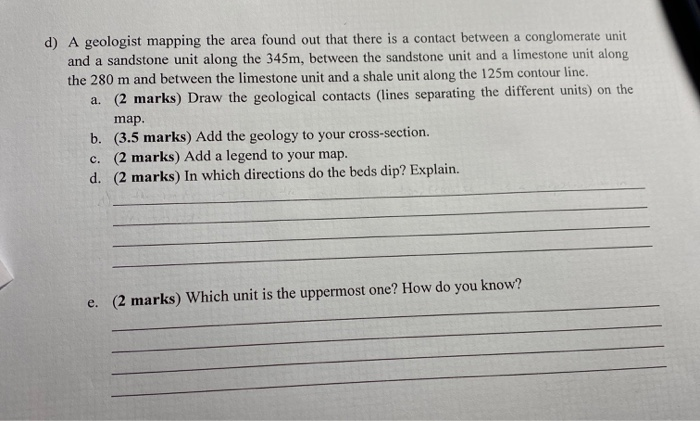 Solved Exercise 1-4: CROSS-SECTION. For the map in Figure 2, | Chegg.com