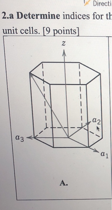 Solved Directi 2.a Determine indices for th unit cells. [9 | Chegg.com