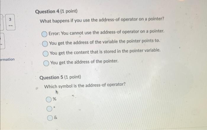 Solved What happens if you use the address-of operator on a | Chegg.com