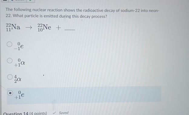Solved The following nuclear reaction shows the radioactive | Chegg.com