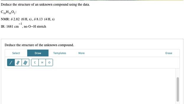 Solved Deduce the structure of an unknown compound using the | Chegg.com