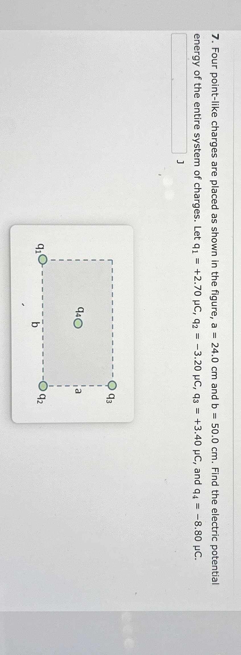 Solved Four point-like charges are placed as shown in the | Chegg.com