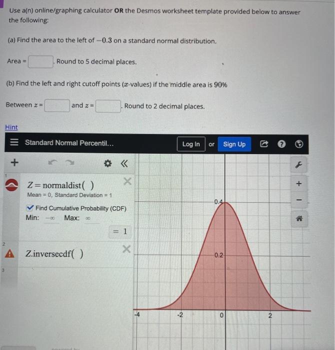 Solved Use a( n) online/graphing calculator OR the Desmos | Chegg.com