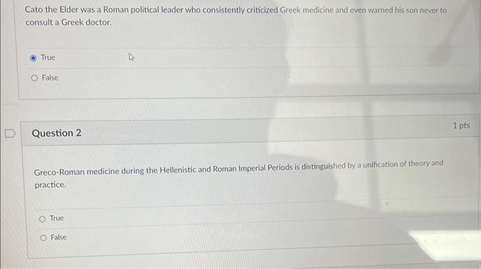 Cato the Elder was a Roman political leader who | Chegg.com