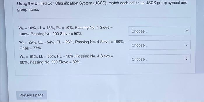 Solved Using the Unified Soil Classification System (USCS), | Chegg.com