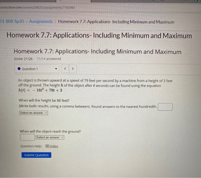 Solved instructure.com/courses/588207/assignments/7182660 | Chegg.com