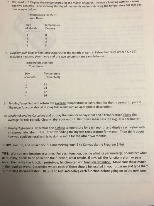 Solved Problem: Write a C++ program to analyze temperature | Chegg.com