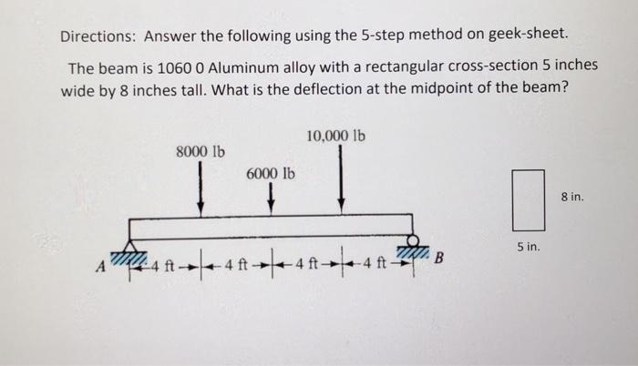Solved Directions: Answer the following using the 5-step | Chegg.com