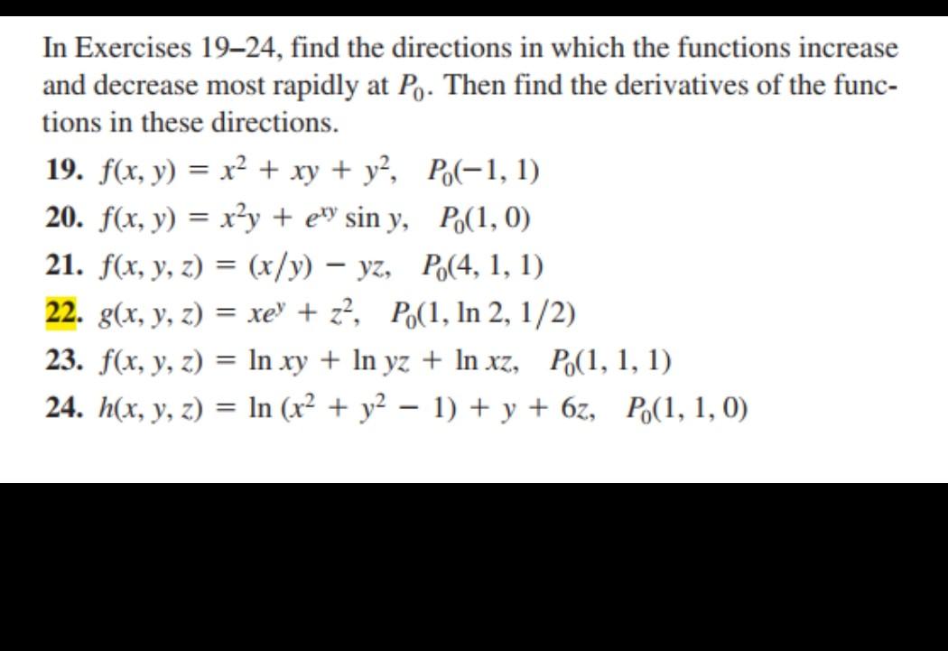 Solved In Exercises 19-24, find the directions in which the | Chegg.com