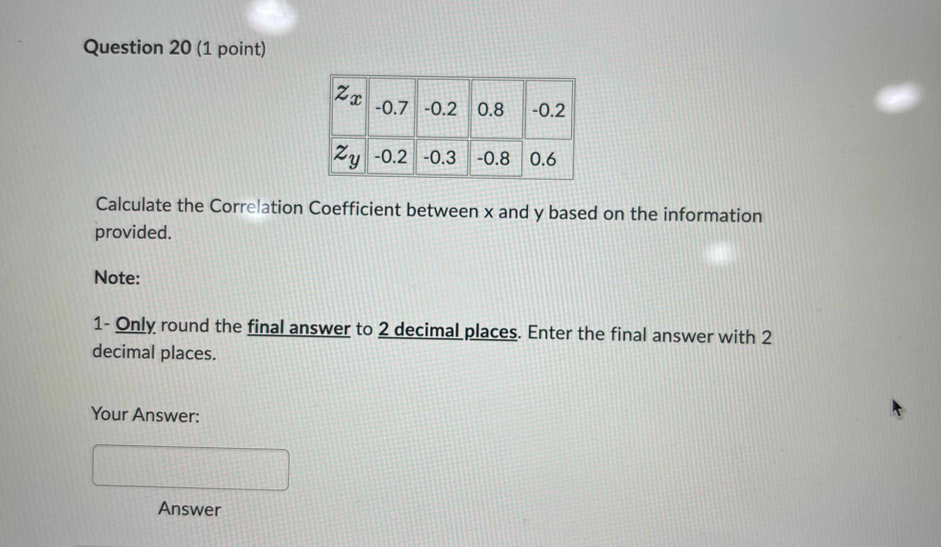 Solved Question 20 (1 | Chegg.com