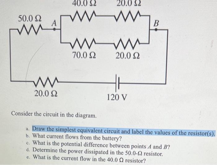 Solved Consider the circuit in the diagram. a. Draw the | Chegg.com