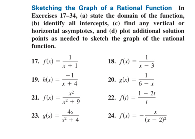 Solved I need 19 ﻿answered Sketching the Graph of a Rational | Chegg.com