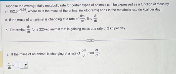 Solved Suppose the average daily metabolic rate for certain | Chegg.com