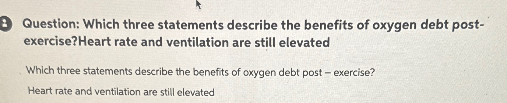 Solved 8 ﻿Question: Which three statements describe the | Chegg.com