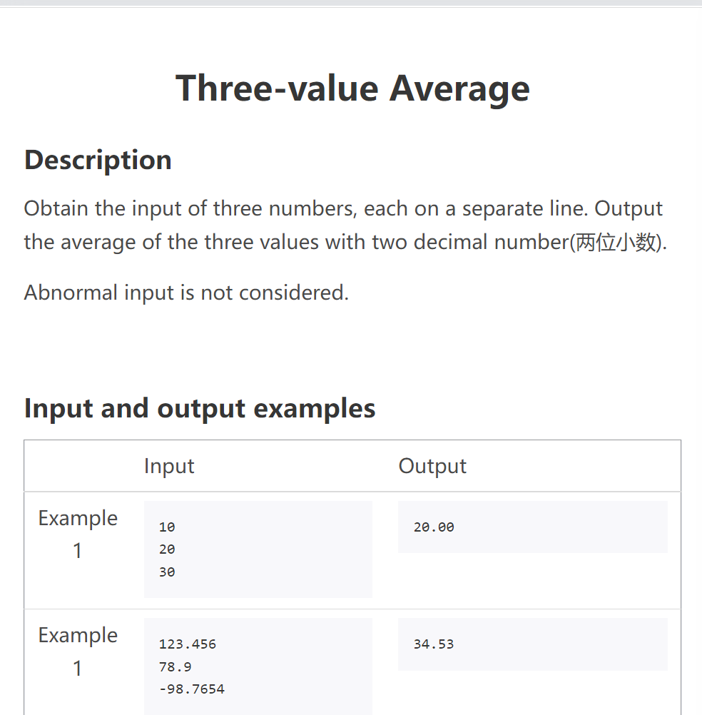 Solved Three-value Average Description Obtain the input of | Chegg.com
