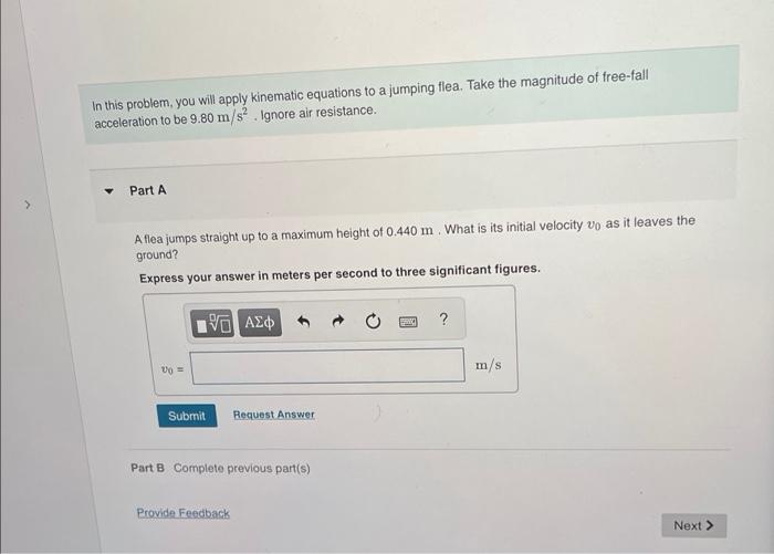 Solved In this problem, you will apply kinematic equations | Chegg.com