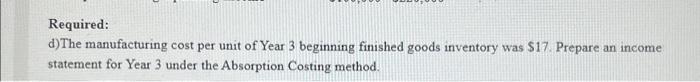 Solved \r\n\r\nc.Prepare an income statement for Year 2, | Chegg.com