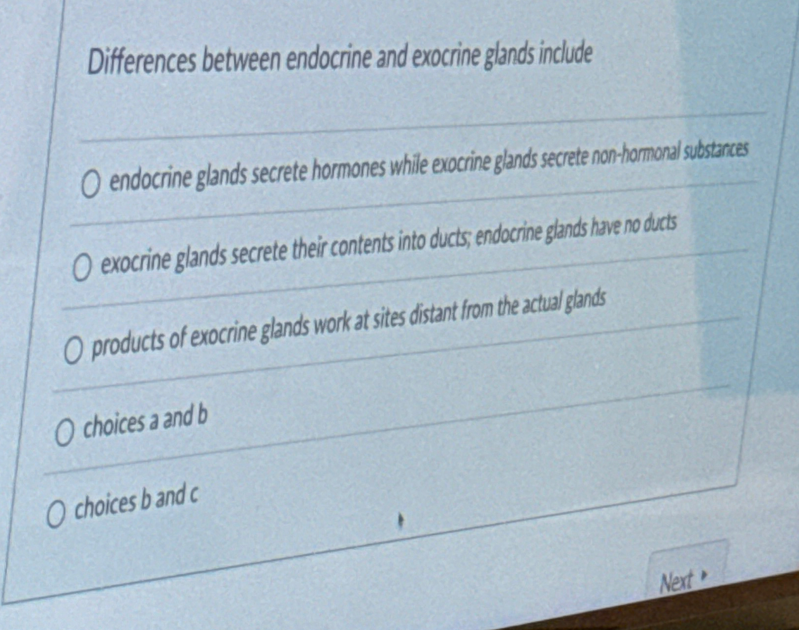 Solved Differences between endocrine and exocrine glands | Chegg.com