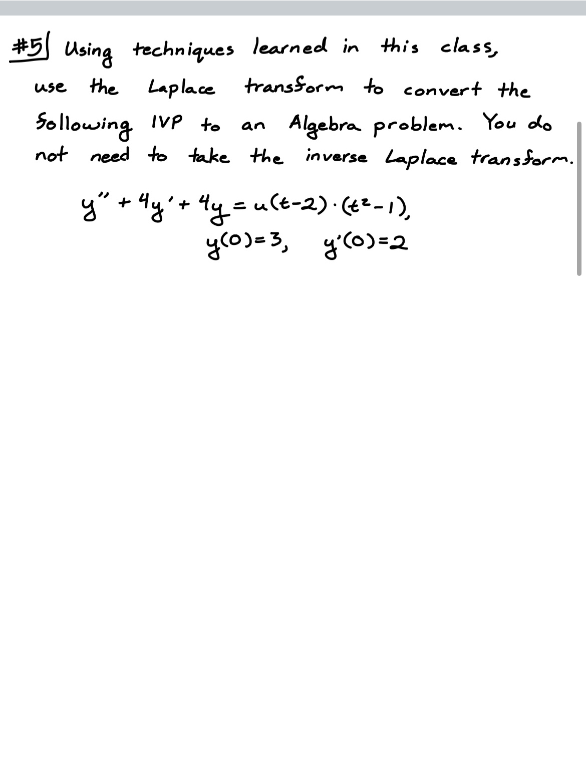 Solved #5 ﻿Using techniques learned in this class, use the | Chegg.com