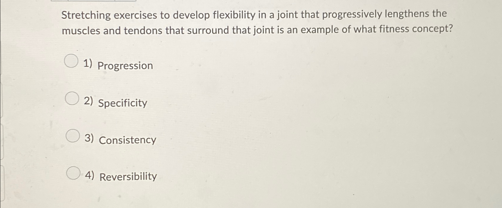 Solved Stretching exercises to develop flexibility in a | Chegg.com