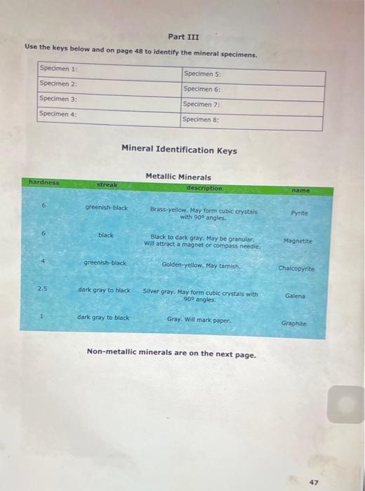 Solved Use the keys below and on page 48 to identify the | Chegg.com