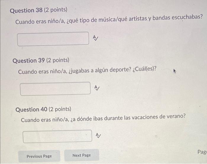 Imperfect: Answer each question with a complete | Chegg.com