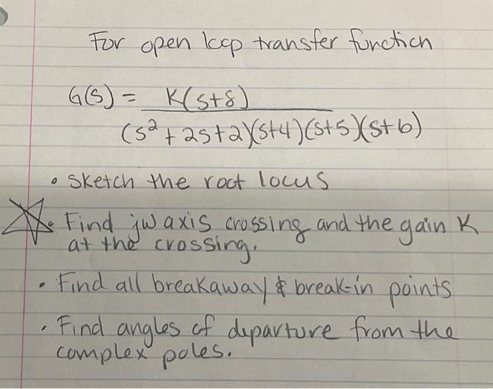 Solved need explaining how to get jw axis crossing -- and k | Chegg.com