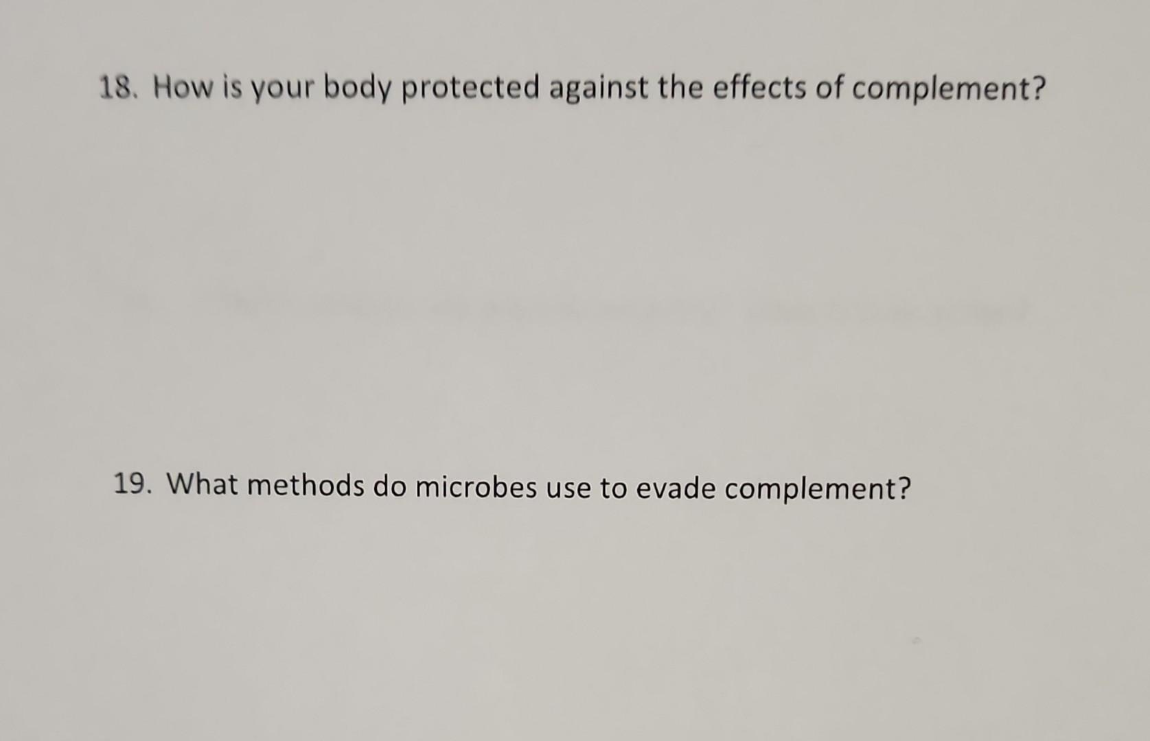 Solved 18. How is your body protected against the effects of | Chegg.com