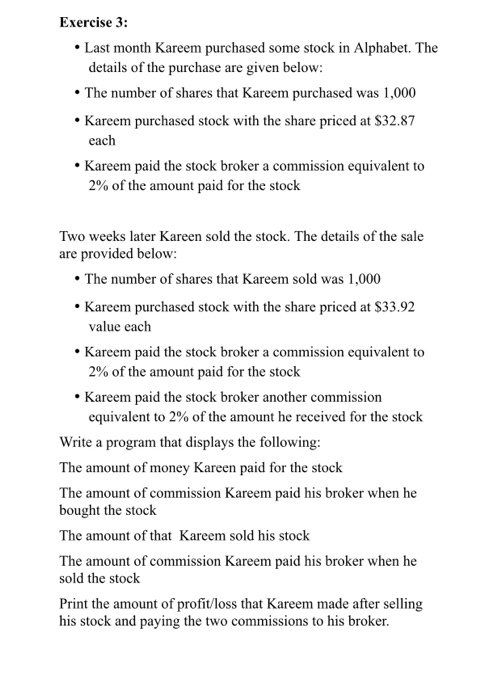 Solved Exercise 11