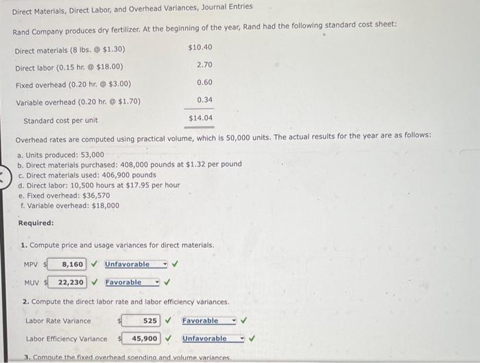 Solved Direct Materials, Direct Labor, and Overhead | Chegg.com