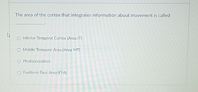 Solved The Area Of The Cortex That Integrates Information