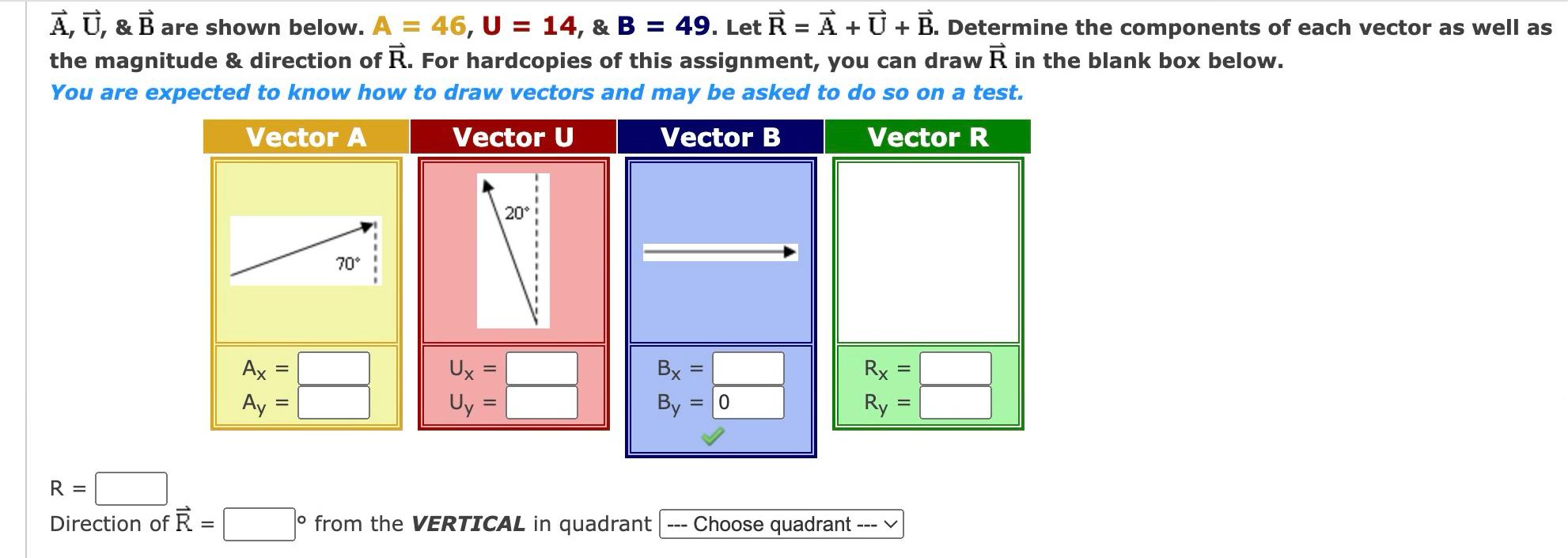 vec(A),vec(U),&vec(B) ﻿are shown below. | Chegg.com