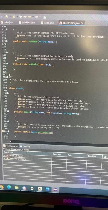 Solved Code in Java please do not change any of the | Chegg.com