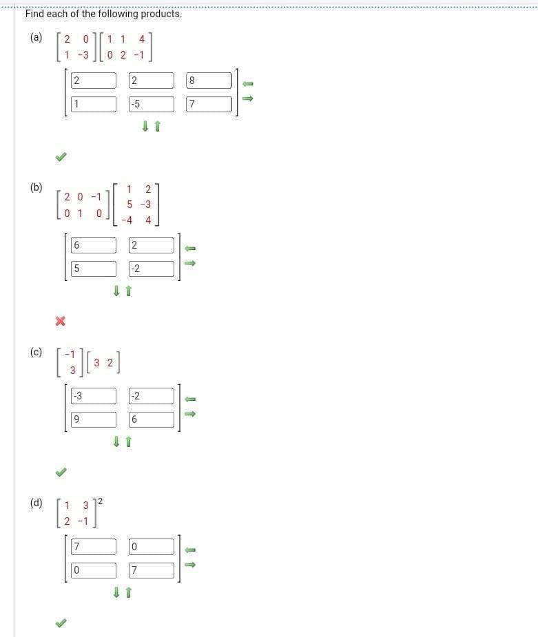 Solved Find each of the following products. (a) | Chegg.com