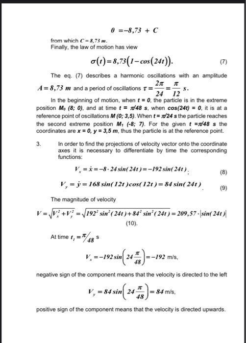 Solved Practice 9. A particle moves in the plane xOy | Chegg.com