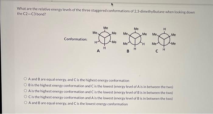 Solved What are the relative energy levels of the three | Chegg.com