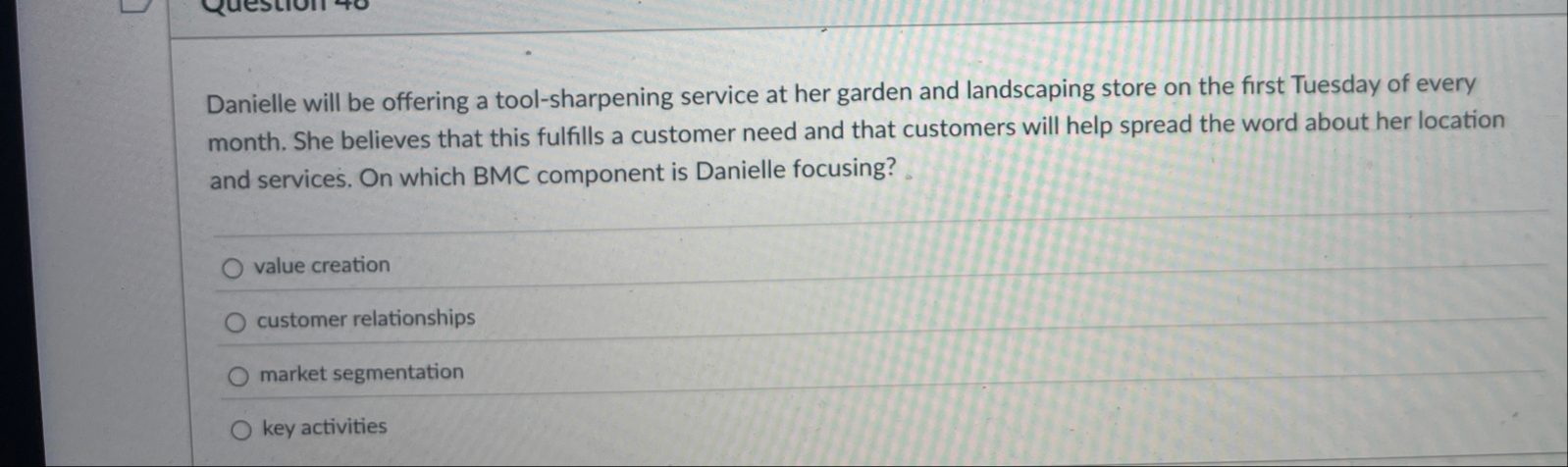 Solved Danielle will be offering a tool-sharpening service | Chegg.com