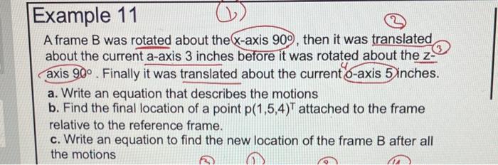 Solved A frame B was rotated about the x-axis 90∘, then it | Chegg.com
