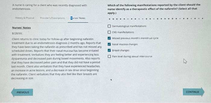 Solved A nurse is caring for a client who was recently | Chegg.com