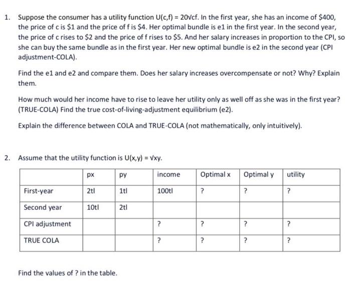 Solved 2. Assume that the utility function is U(x,y)=xy. | Chegg.com